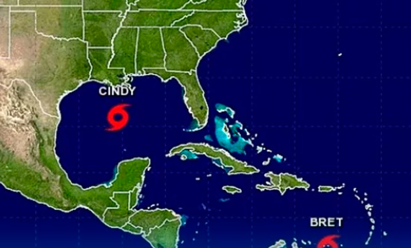 La tormenta tropical Cindy se formó en el Golfo de México