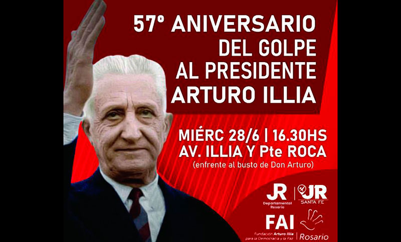 Acto homenaje a 57 años del golpe al presidente Arturo Illia